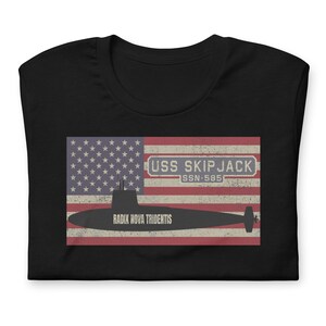 USS Skipjack SSN-585 Nuclear Submarine USA American Flag T-shirt - Etsy