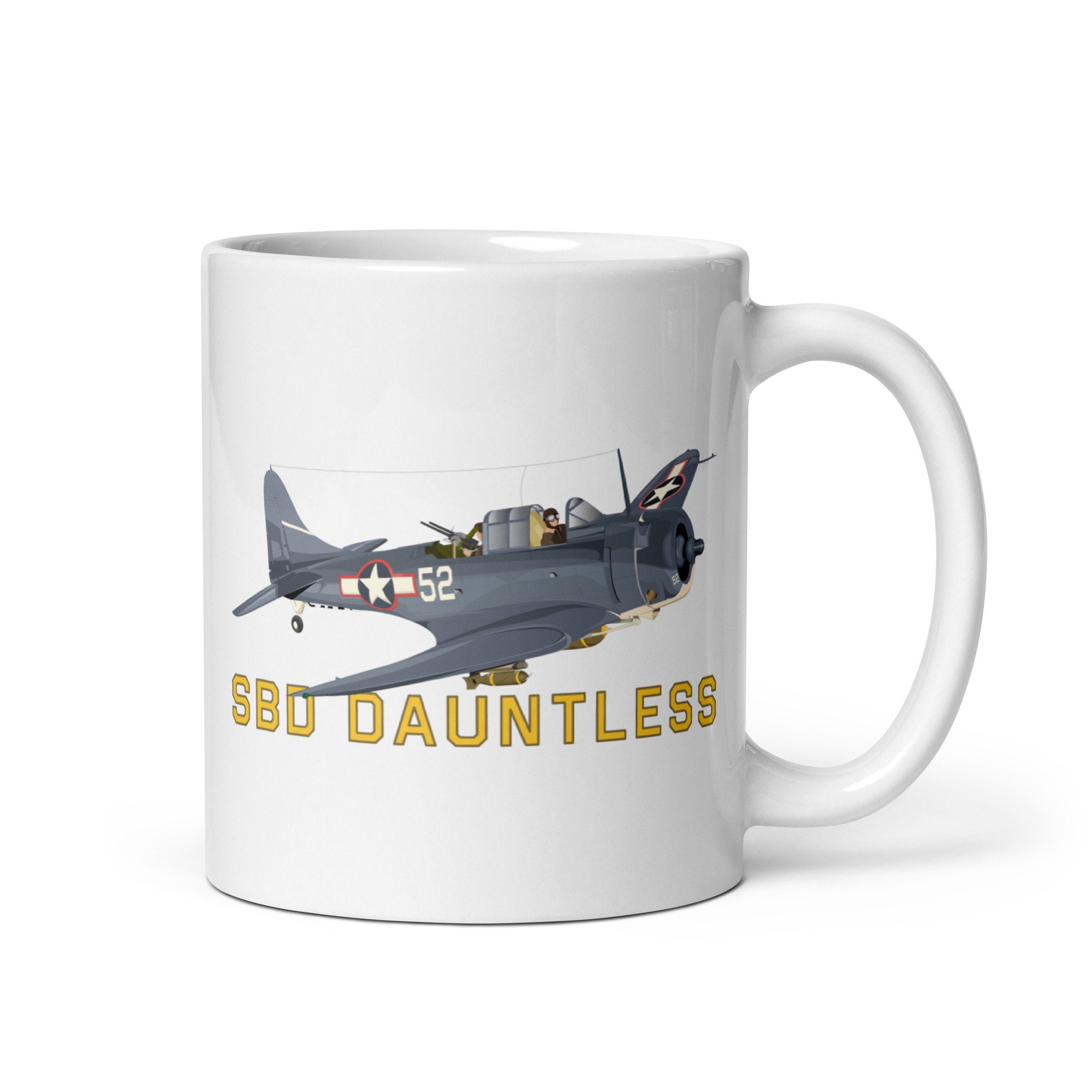 SBD Dauntless WW2 American Dive Bomber Plane White Glossy Mug Gift - Etsy