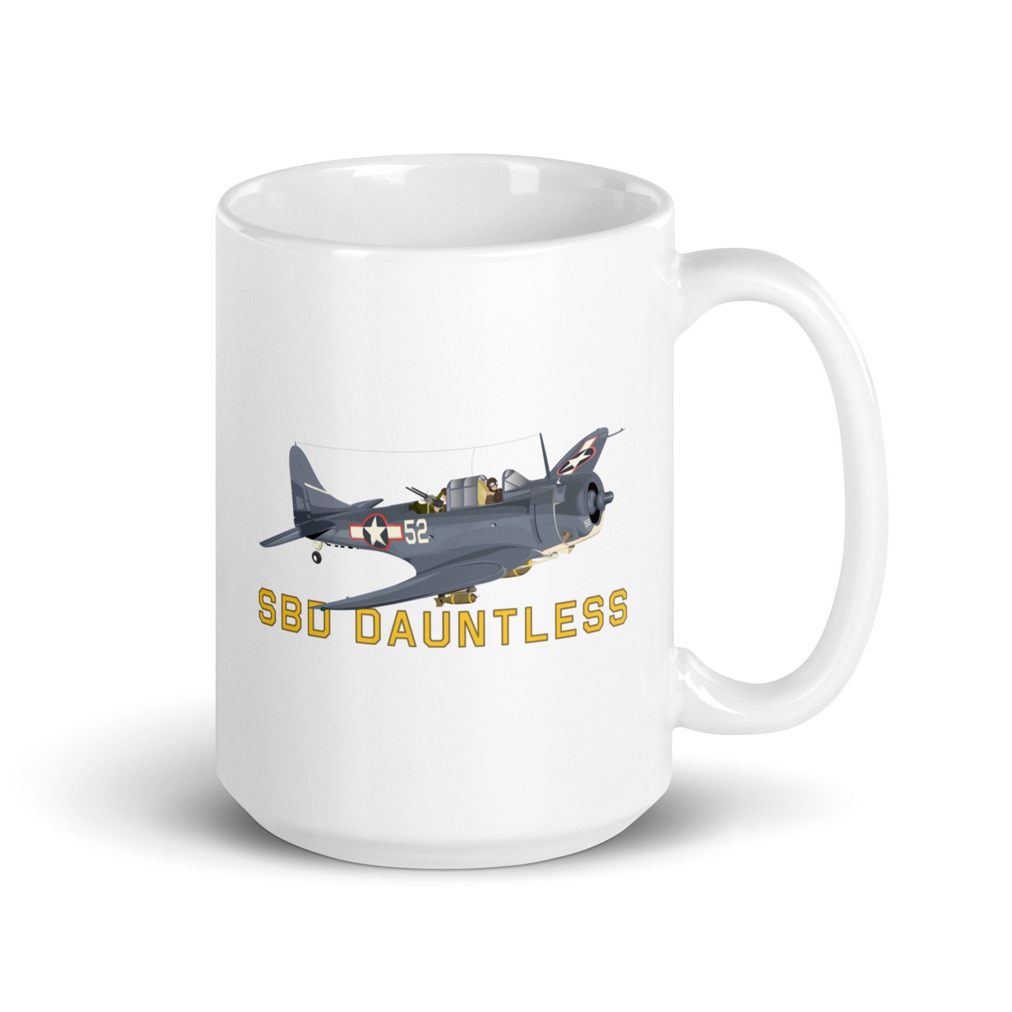 SBD Dauntless WW2 American Dive Bomber Plane White Glossy Mug Gift - Etsy