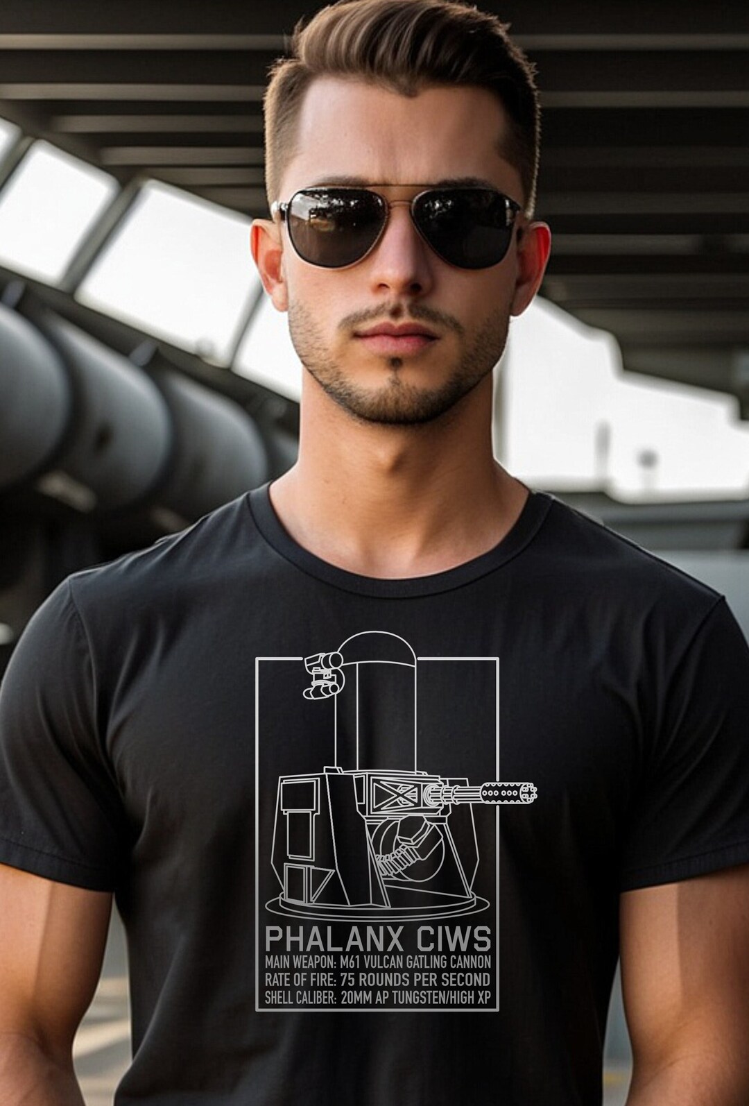 Phalanx CIWS Gatling Gun Blueprint Weapon System Infographic ...