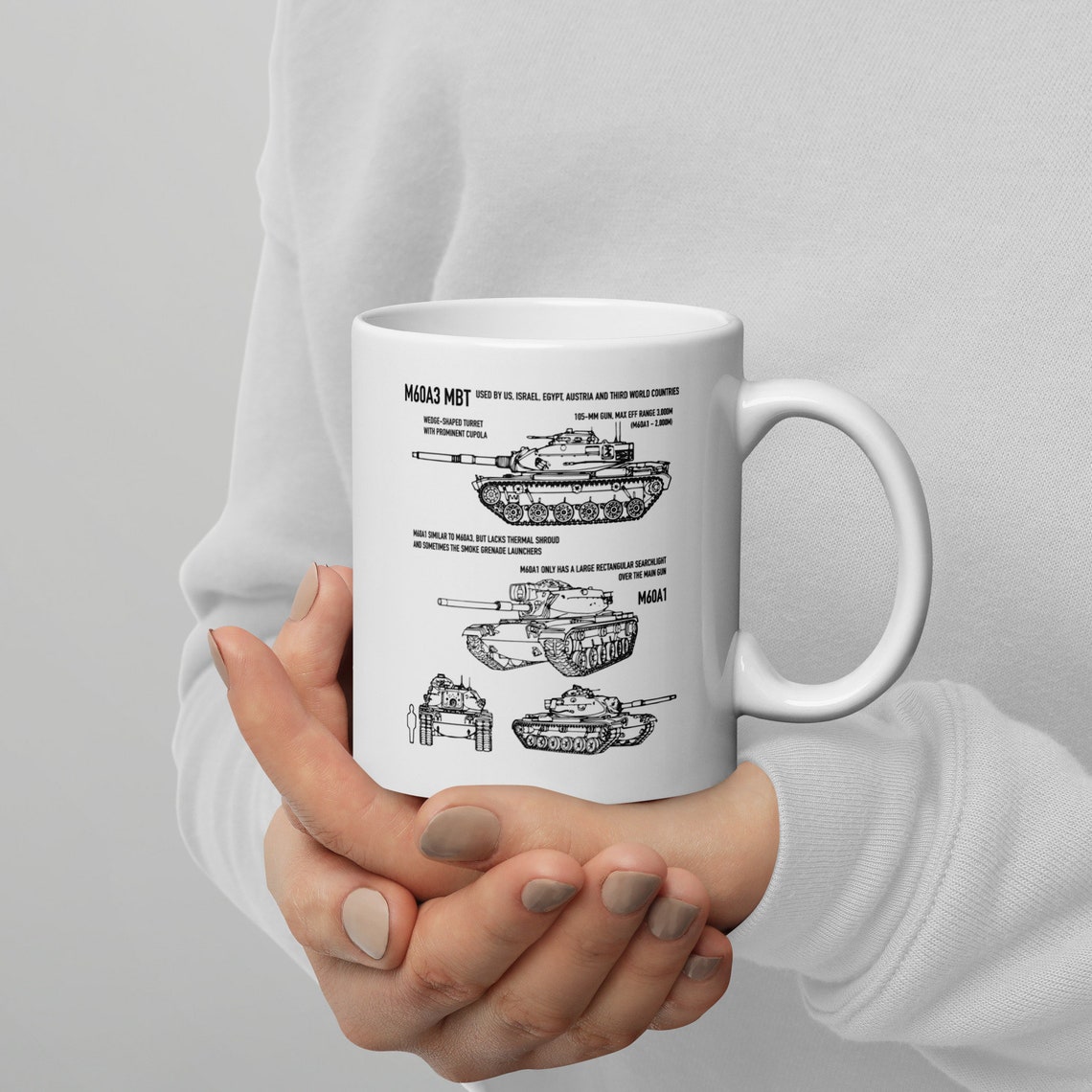 M60 A3 Patton Tank Blueprint Recognition White Glossy Mug - Etsy
