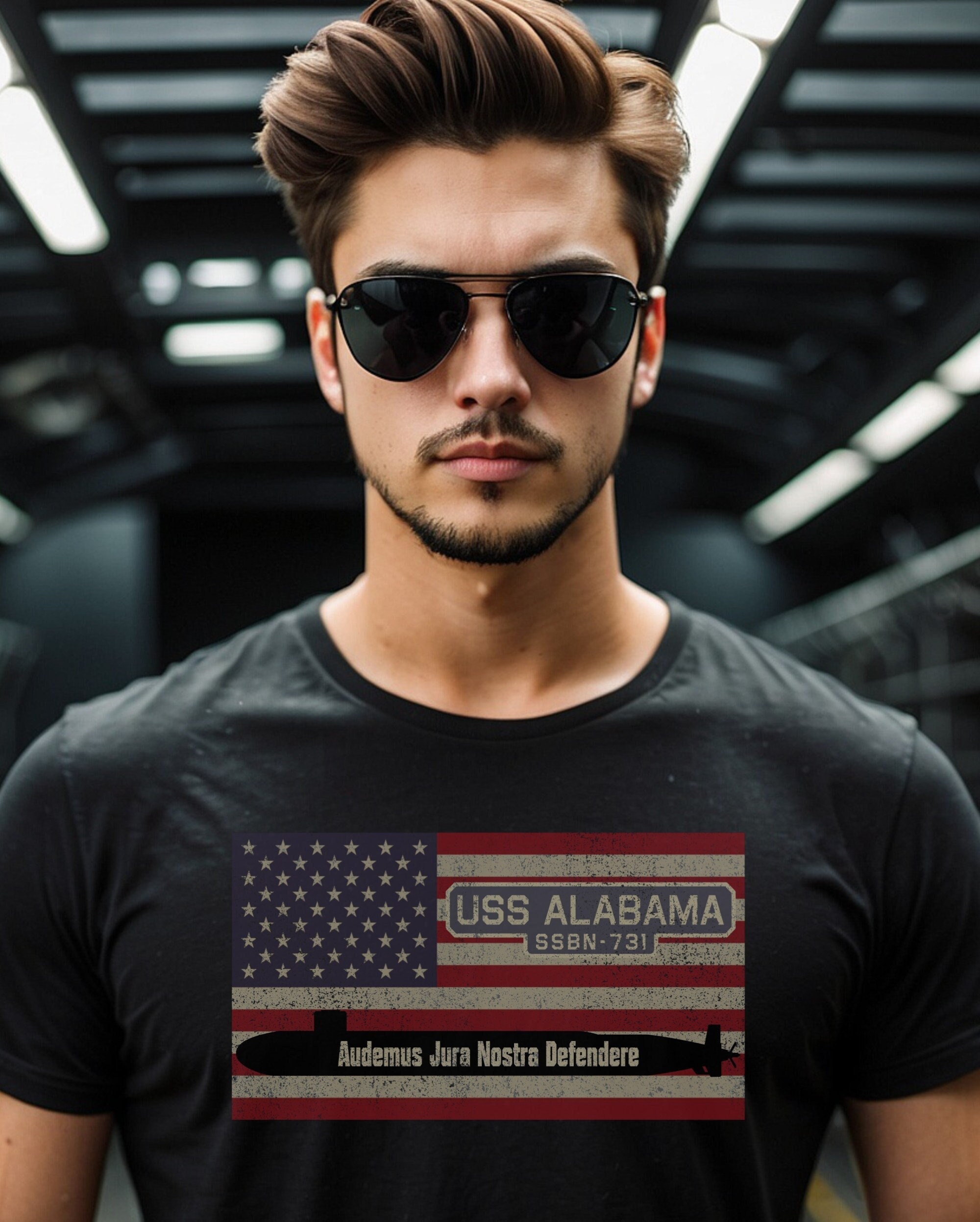 USS Alabama SSBN-731 Submarine USA American Flag T-shirt - Etsy