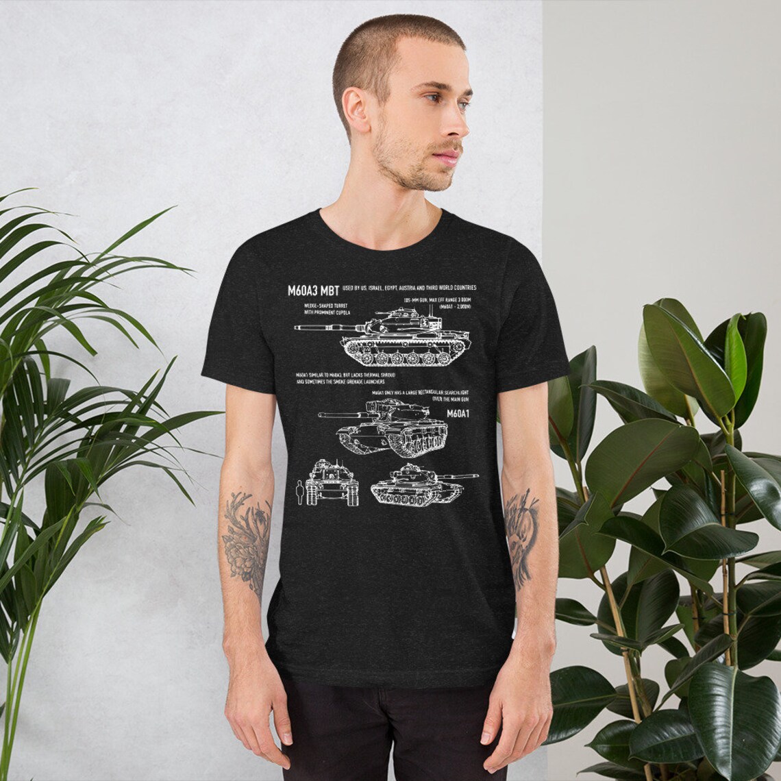 M60 A3 American Patton Tank Blueprint Recognition T-shirt - Etsy