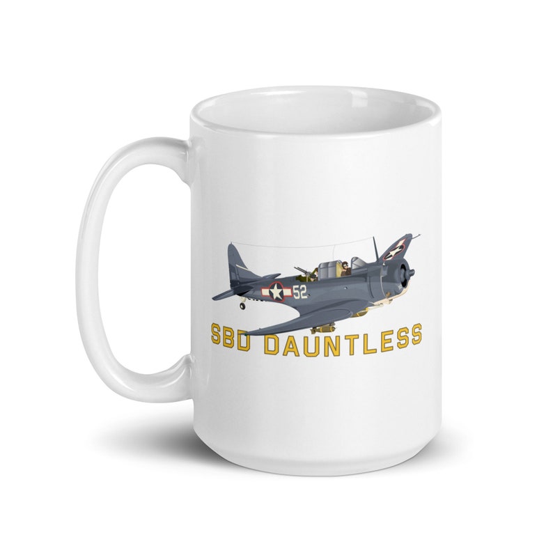 SBD Dauntless WW2 American Dive Bomber Plane White Glossy Mug - Etsy