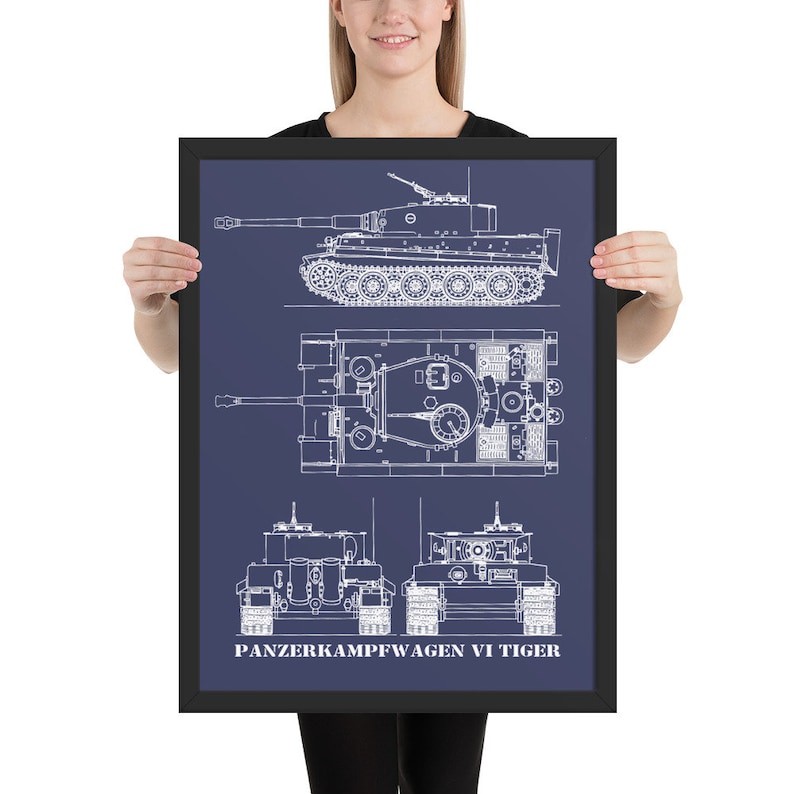 Panzerkampfwagen VI Tiger WW2 German Panzer Tank Blueprint | Etsy