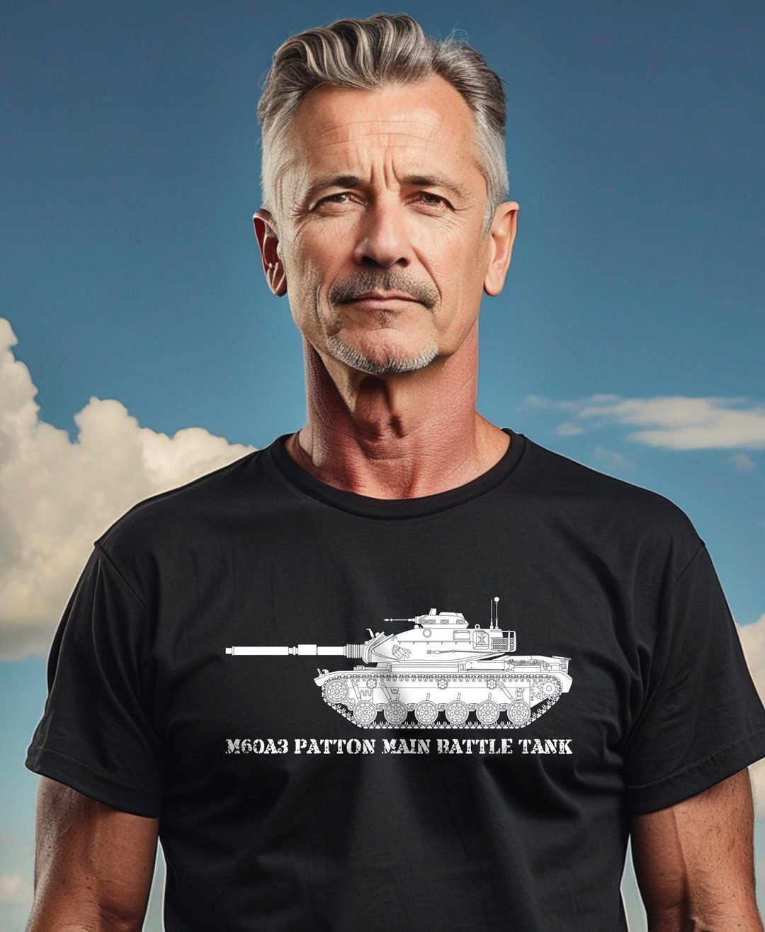 M60A3 Patton American Tank Cutout Silhouette Gift Men's Classic Tee - Etsy