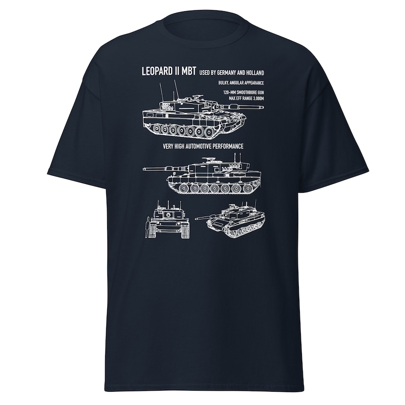 Leopard 2 Tank Blueprint Recognition Identification Diagrams Men's ...