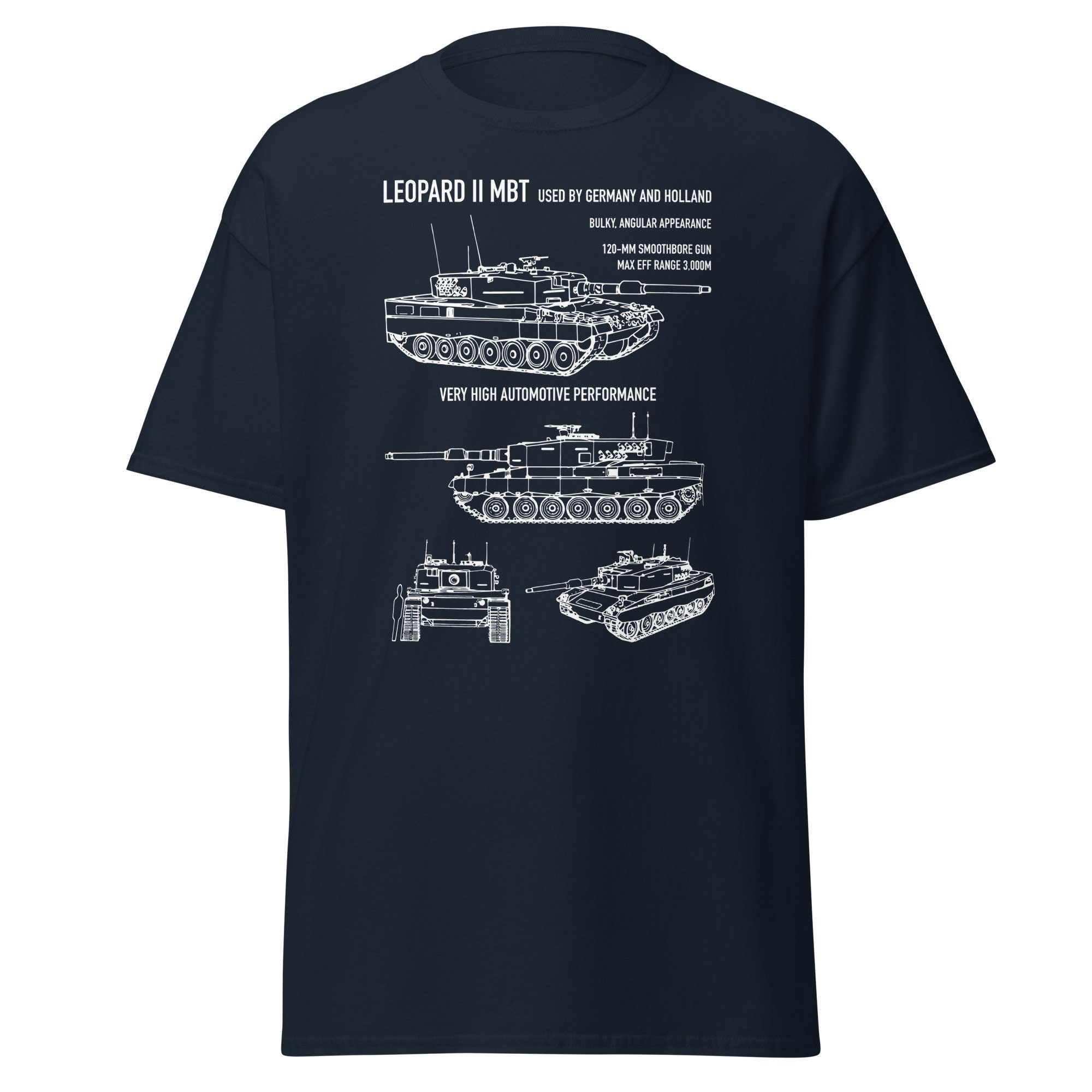 Leopard 2 Tank Blueprint Recognition Identification Diagrams Men's ...