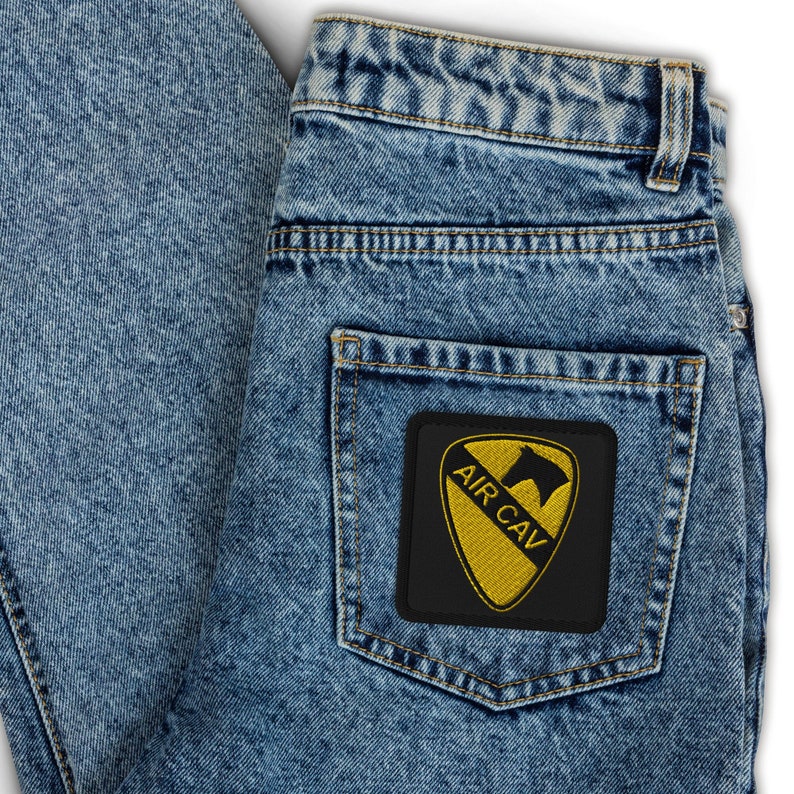 Air Cav Helicopter Badge 1st Cavalry Division Emblem Embroidered Patch ...