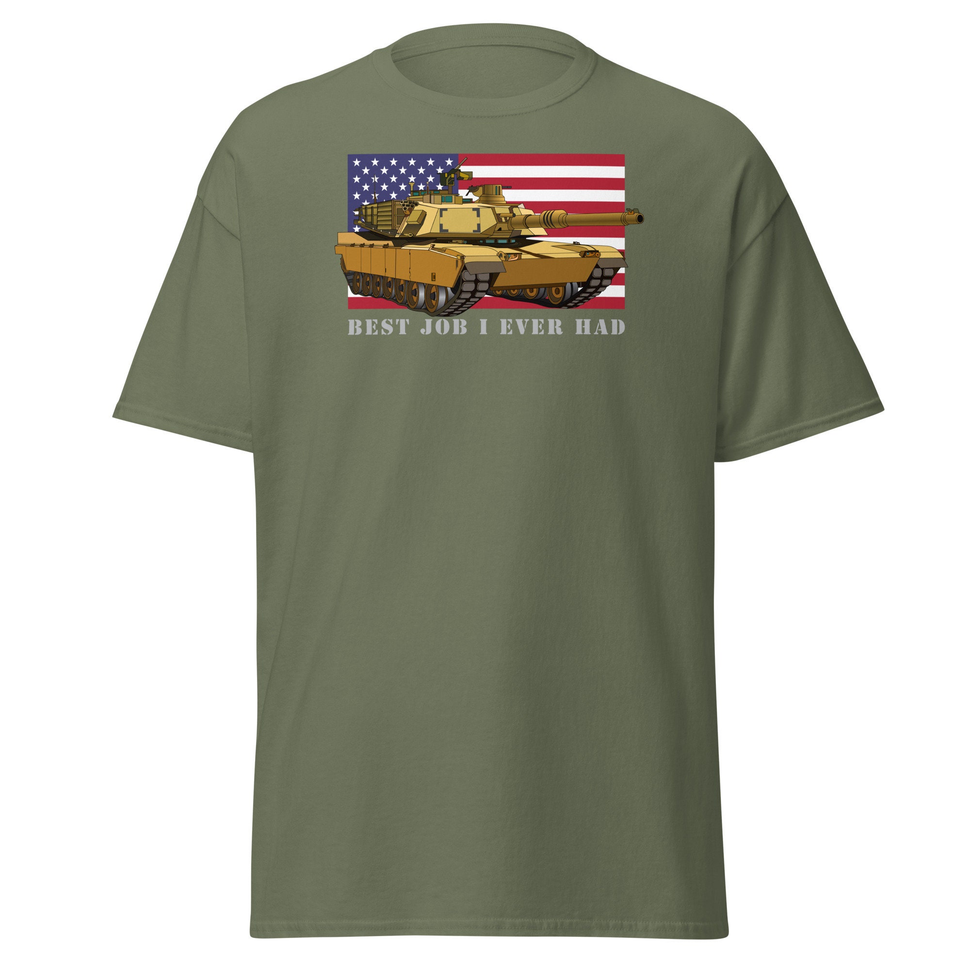 M1A2 Abrams Tank Tanker Crew Veteran Best Job I Ever Had American Flag ...