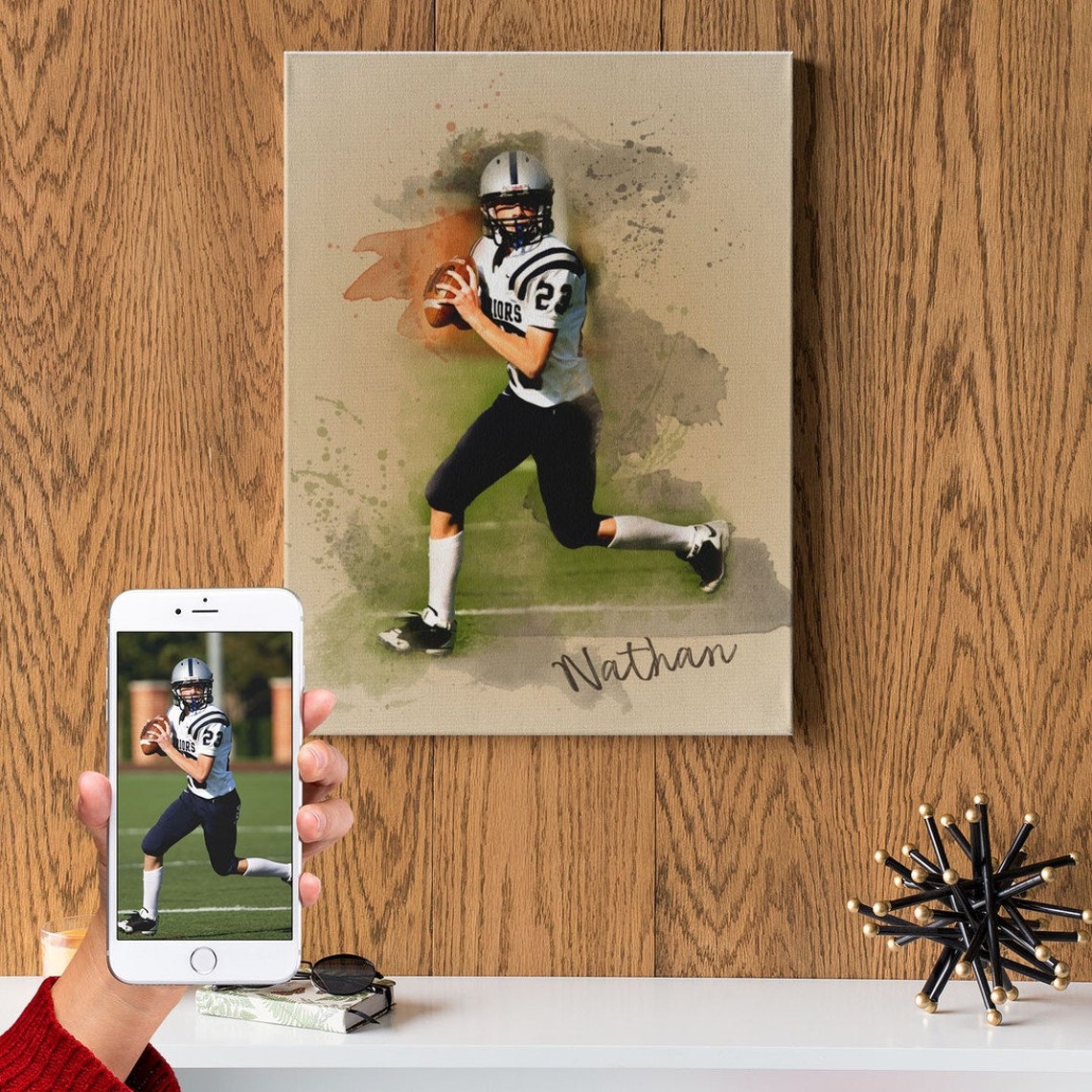 Personalized Sports Portrait Painting - Etsy