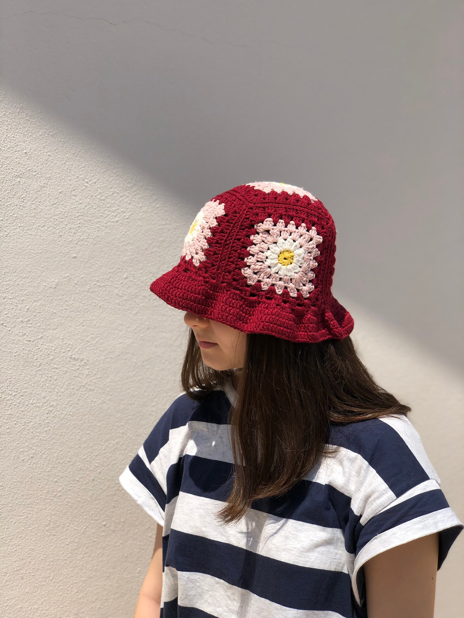 Granny Squares Bucket Hat Crochet Vintage Outfits Woman Hat - Etsy
