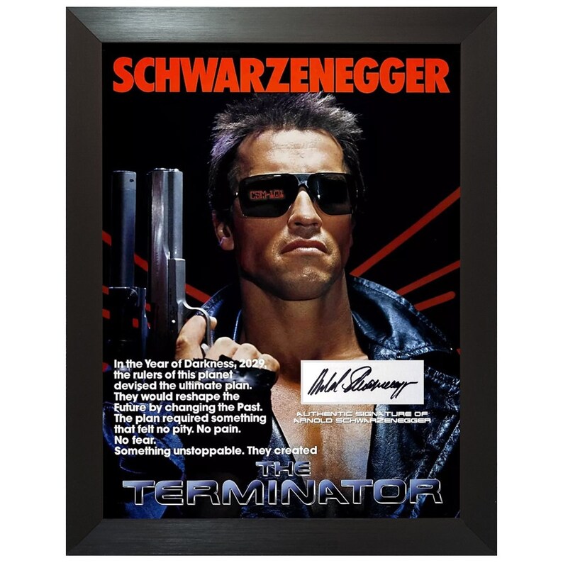Arnold Schwarzenegger Terminator Custom Framed Signed - Etsy