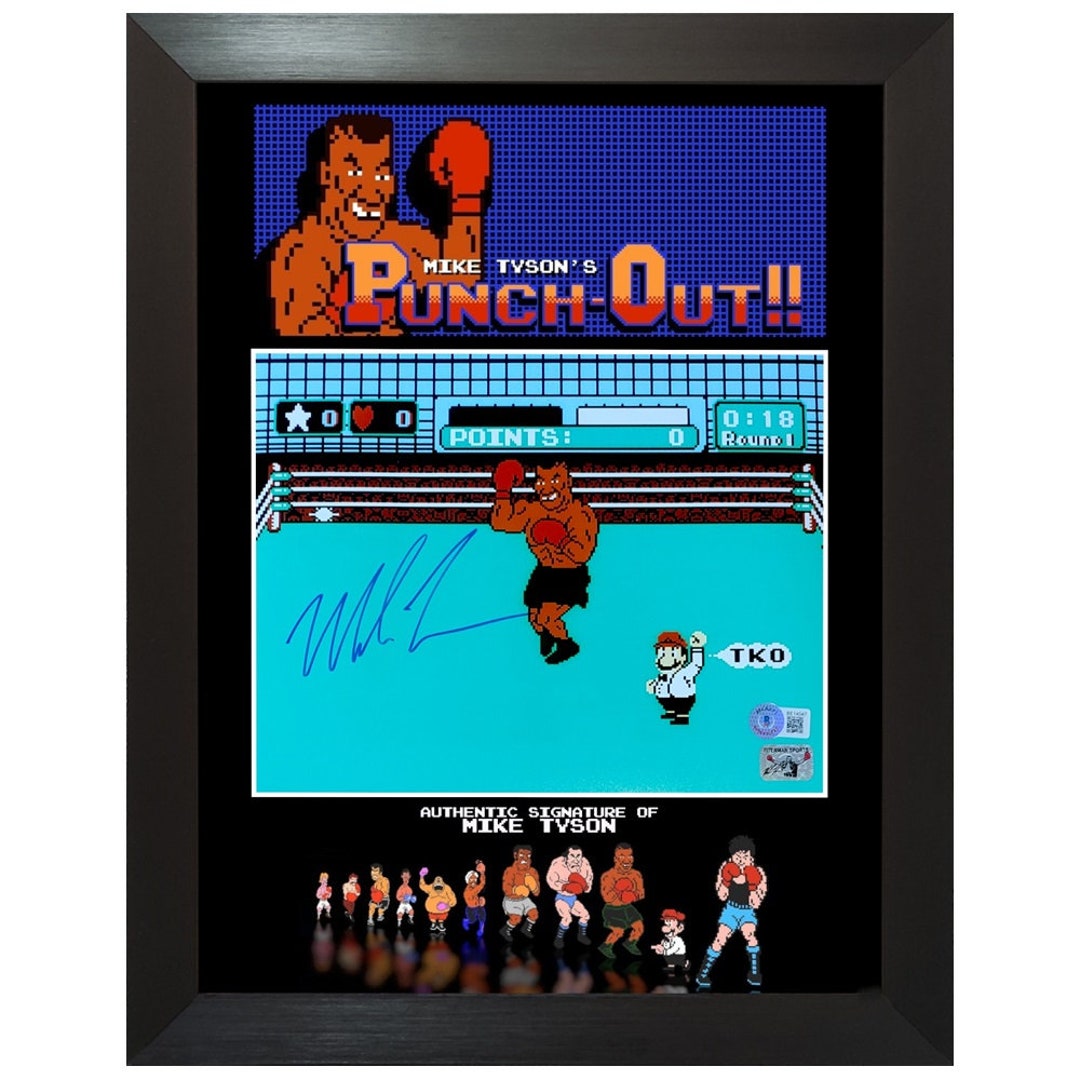 Mike Tyson Punch Out Boxing Custom Framed Signed Autograph - Etsy