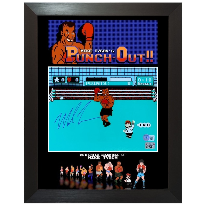 Mike Tyson Punch Out Boxing Custom Framed Signed Autograph Photo ...