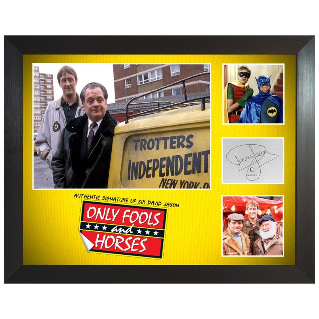Sir David Jason Del Boy Only Fools and Horses Framed Signed Autograph ...