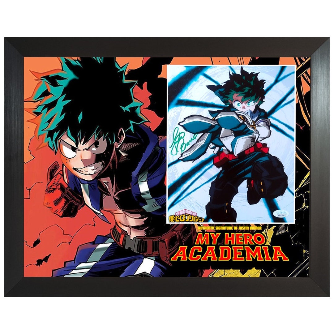 Justin Briner Deku My Hero Academia Custom Framed Signed Autograph ...