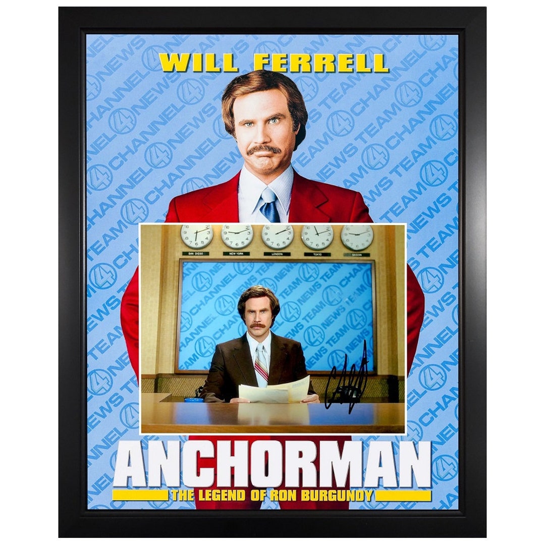 Will Ferrell Anchorman Actor Custom Framed Signed Autograph Photo ACOA - Etsy