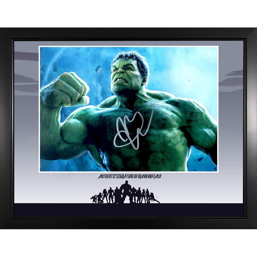 Mark Ruffalo Marvel Hulk Custom Framed Signed Autograph Photo Display ...