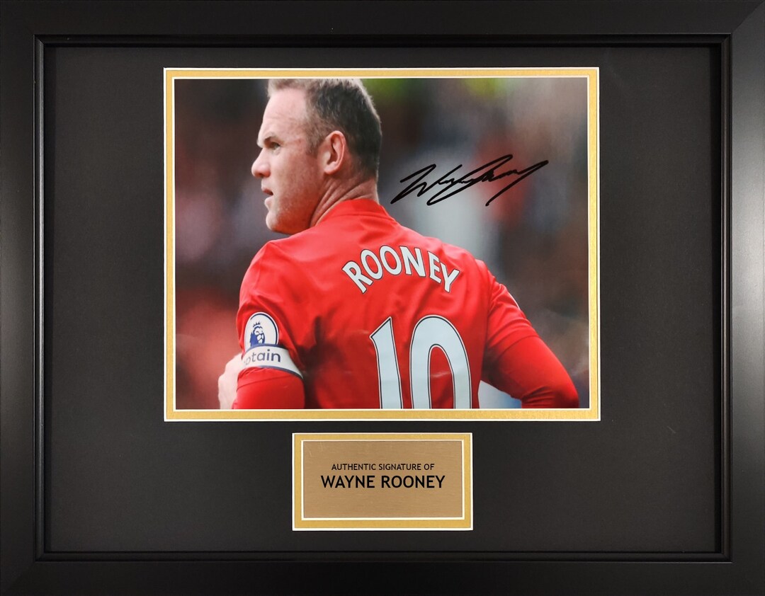 Wayne Rooney Manchester United Football Framed 10x8 Signed Autograph ...