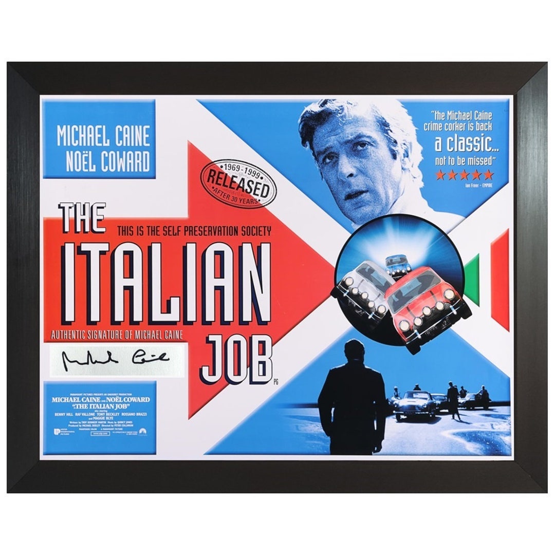 Michael Caine the Italian Job Custom Framed Signed Autograph - Etsy