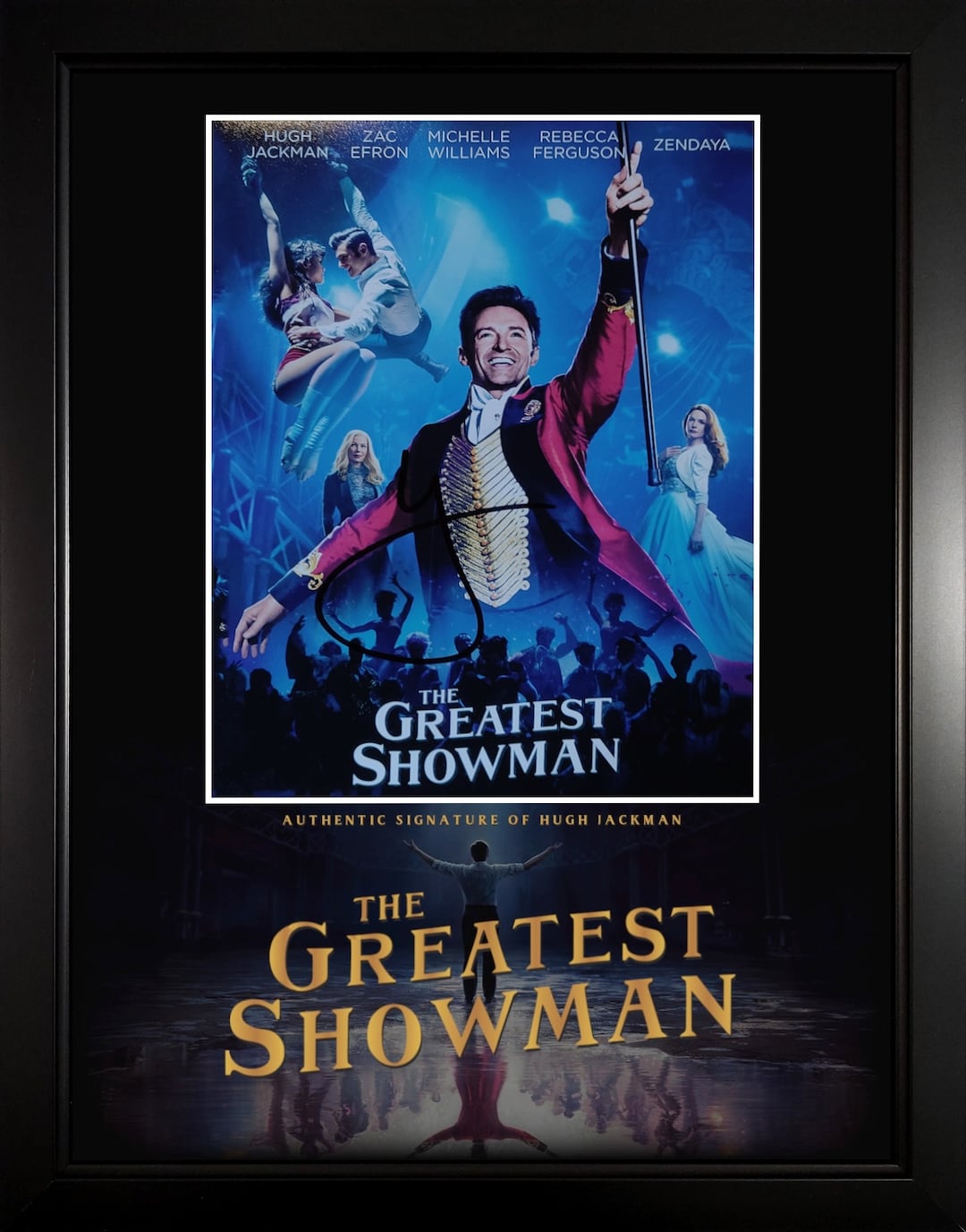 Hugh Jackman the Greatest Showman Custom Framed Signed Photo Display ...