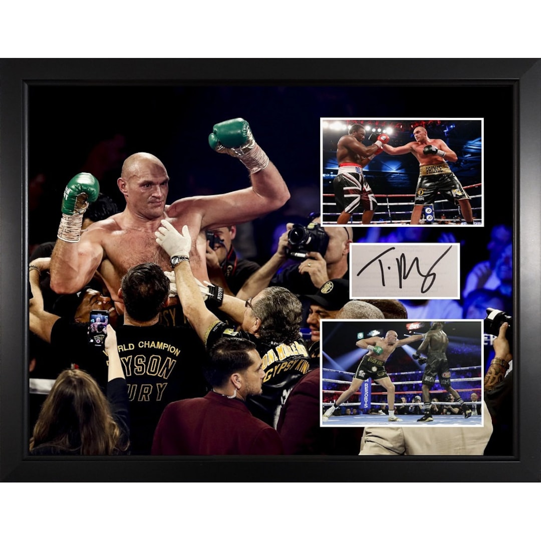 Tyson Fury Boxing Champion Custom Framed Signed Autograph Card - Etsy