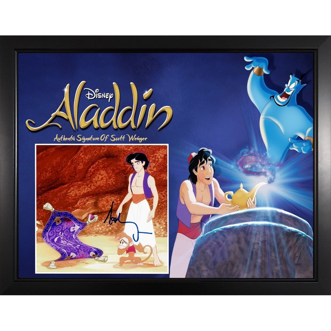 Scott Weinger Disney Aladdin Custom Framed Signed Autograph - Etsy