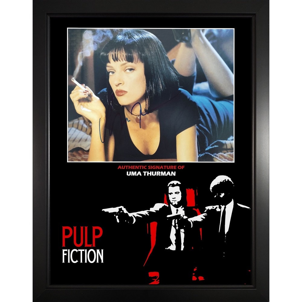 Uma Thurman Pulp Fiction Actress Custom Framed Signed Autograph Photo ...