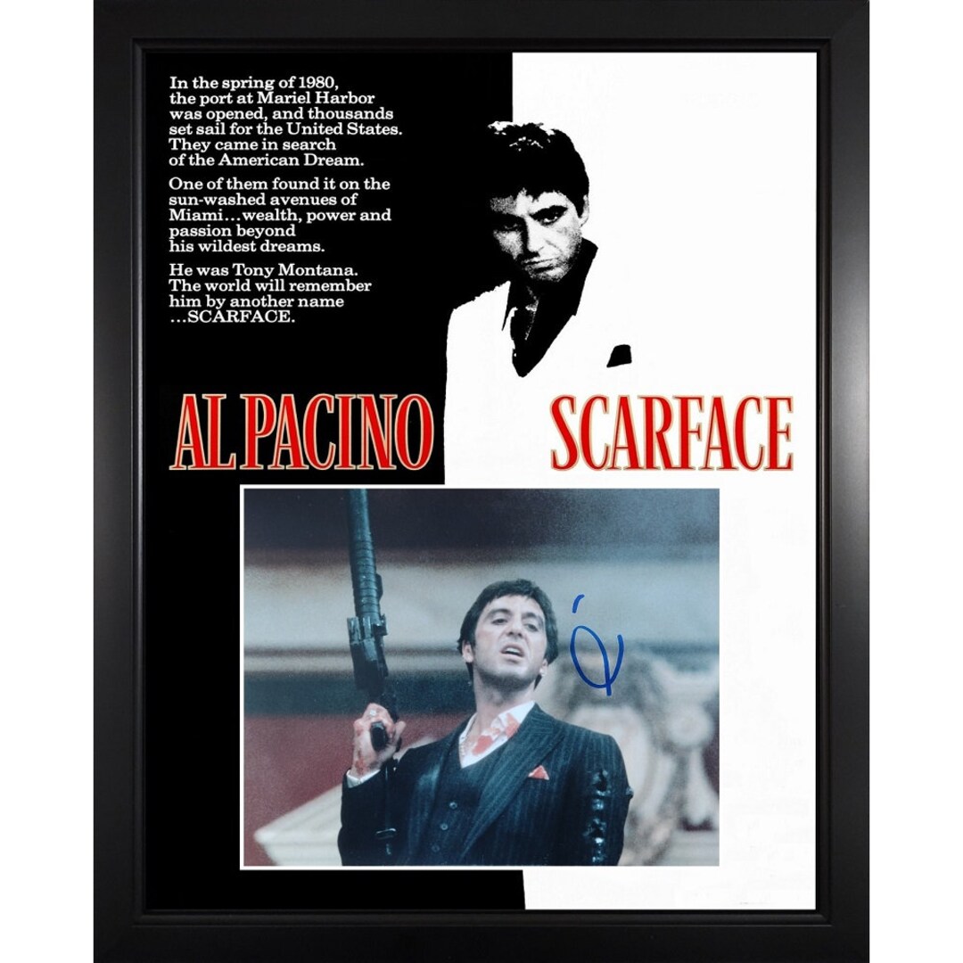 Al Pacino Scarface Movie Actor Custom Framed Signed Autograph Photo COA ...