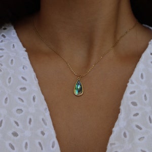 Abalone Necklace, Flashy Necklace, Gift for Her, Natural Shell Necklace ...