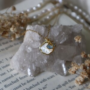 Mermaid Shell Necklace, Shell Charm Necklace, Siren Aesthetic Necklace ...