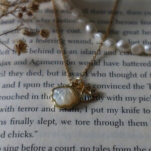 Mermaid Shell Necklace, Shell Charm Necklace, Siren Aesthetic Necklace ...