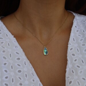 Abalone Necklace, Flashy Necklace, Gift for Her, Natural Shell Necklace ...