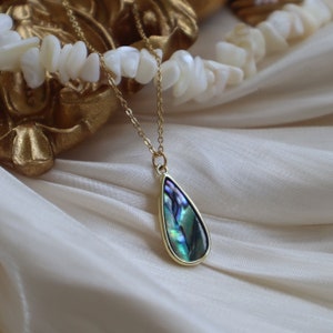 Abalone Necklace, Flashy Necklace, Gift for Her, Natural Shell Necklace ...