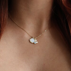 Mermaid Shell Necklace, Shell Charm Necklace, Siren Aesthetic Necklace ...