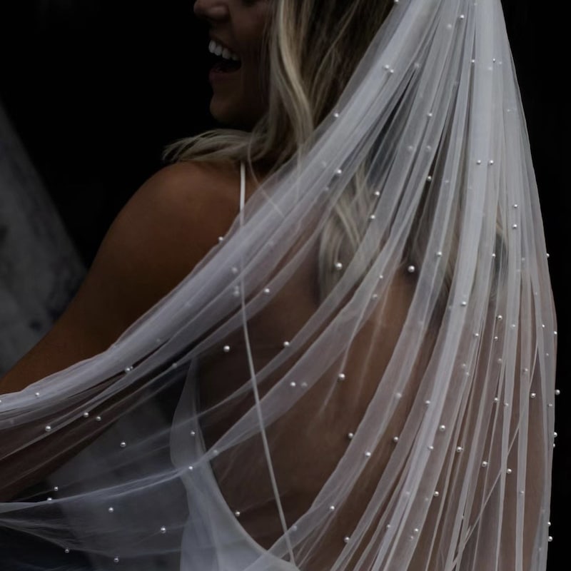 Pearl Veil - Etsy