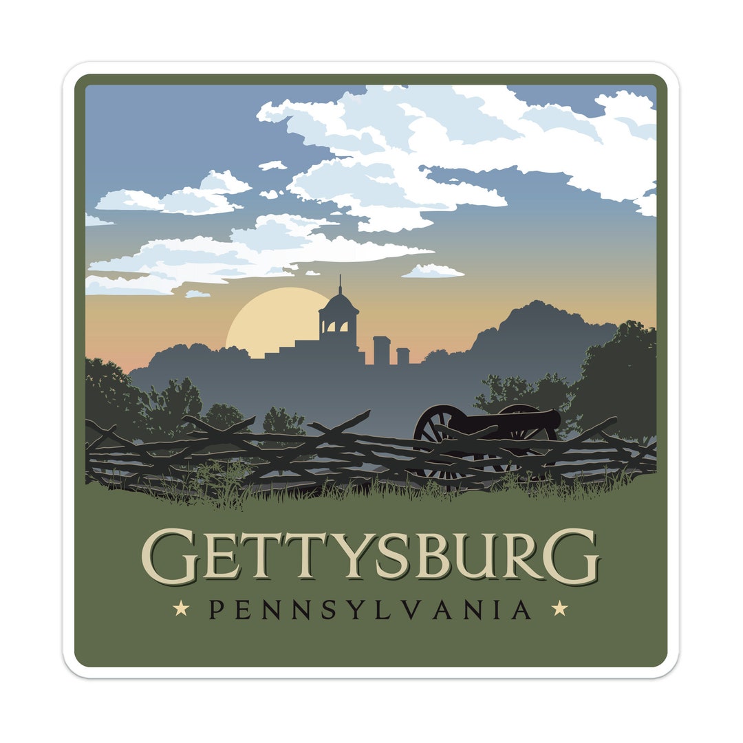 Gettysburg Sticker - Etsy