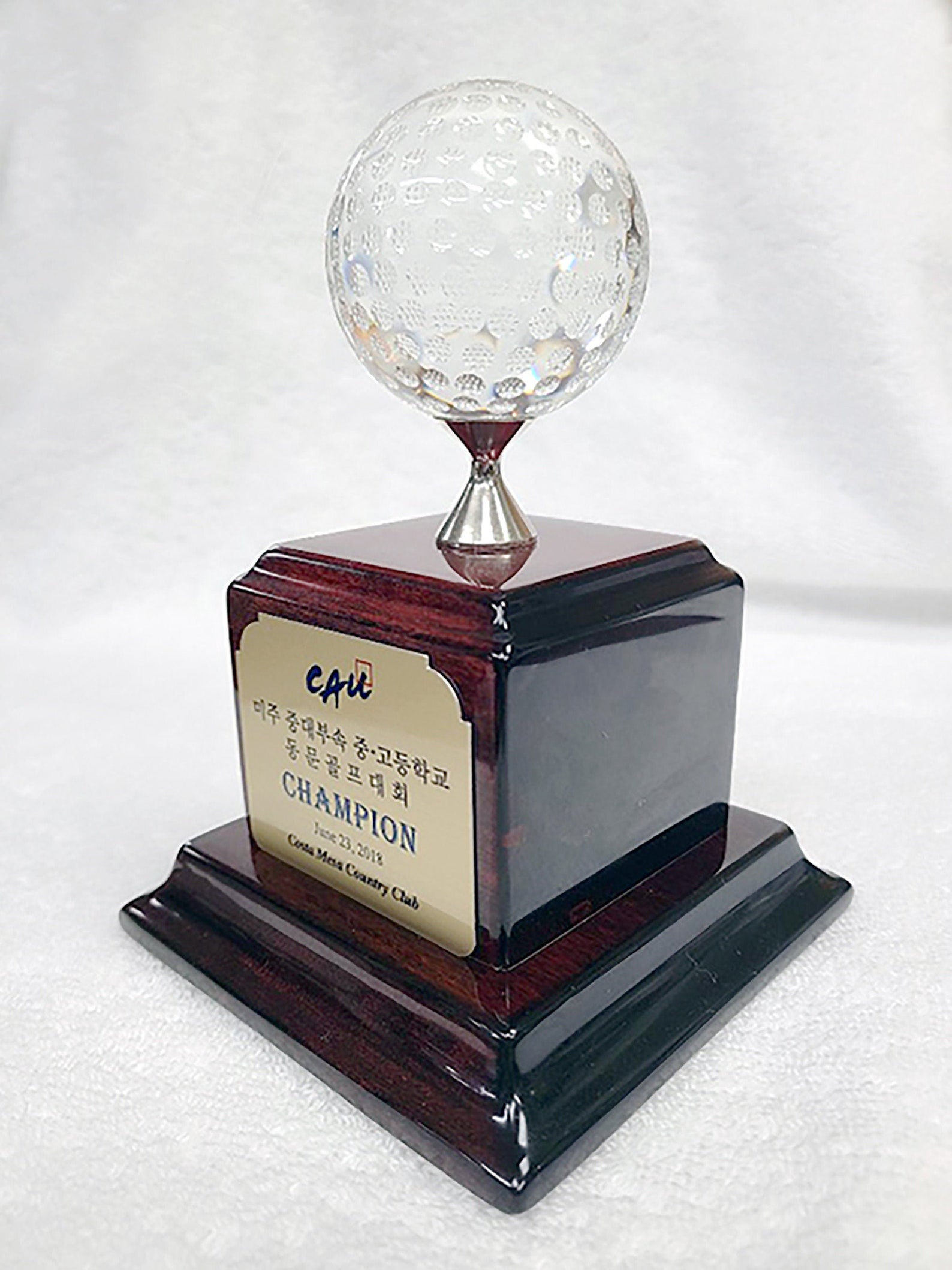 Personalized Crystal Golf Free Engraved / Sublimated Trophy With ...
