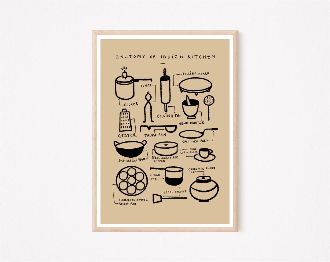 Indian Kitchen Utensils, Indian Kitchen, Kitchen Art, Indian Art ...