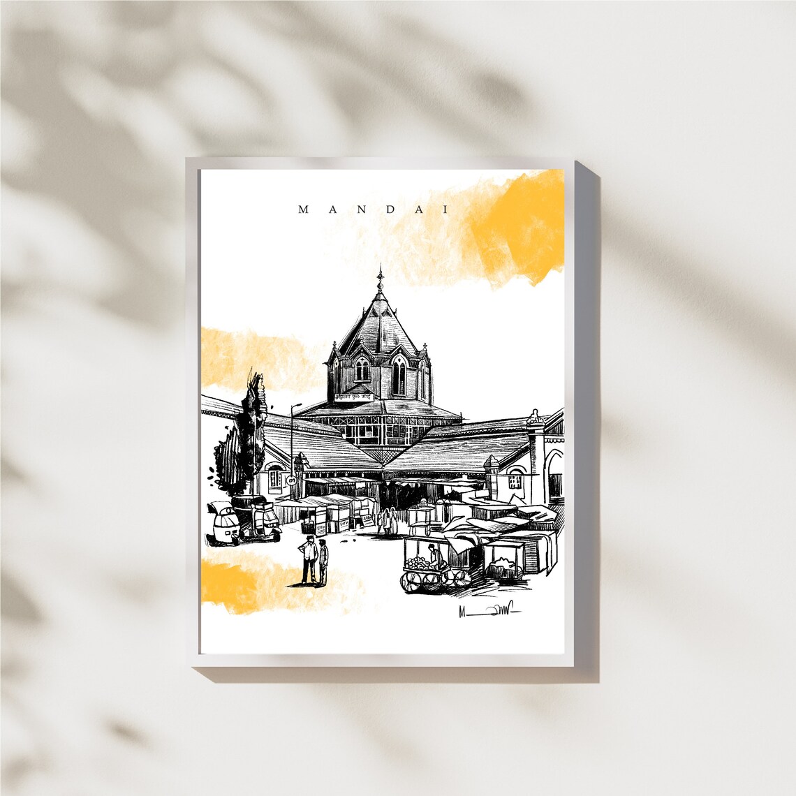 Mandai Building, Pune Landmark, India Illustration, Pune Art, Pune City ...