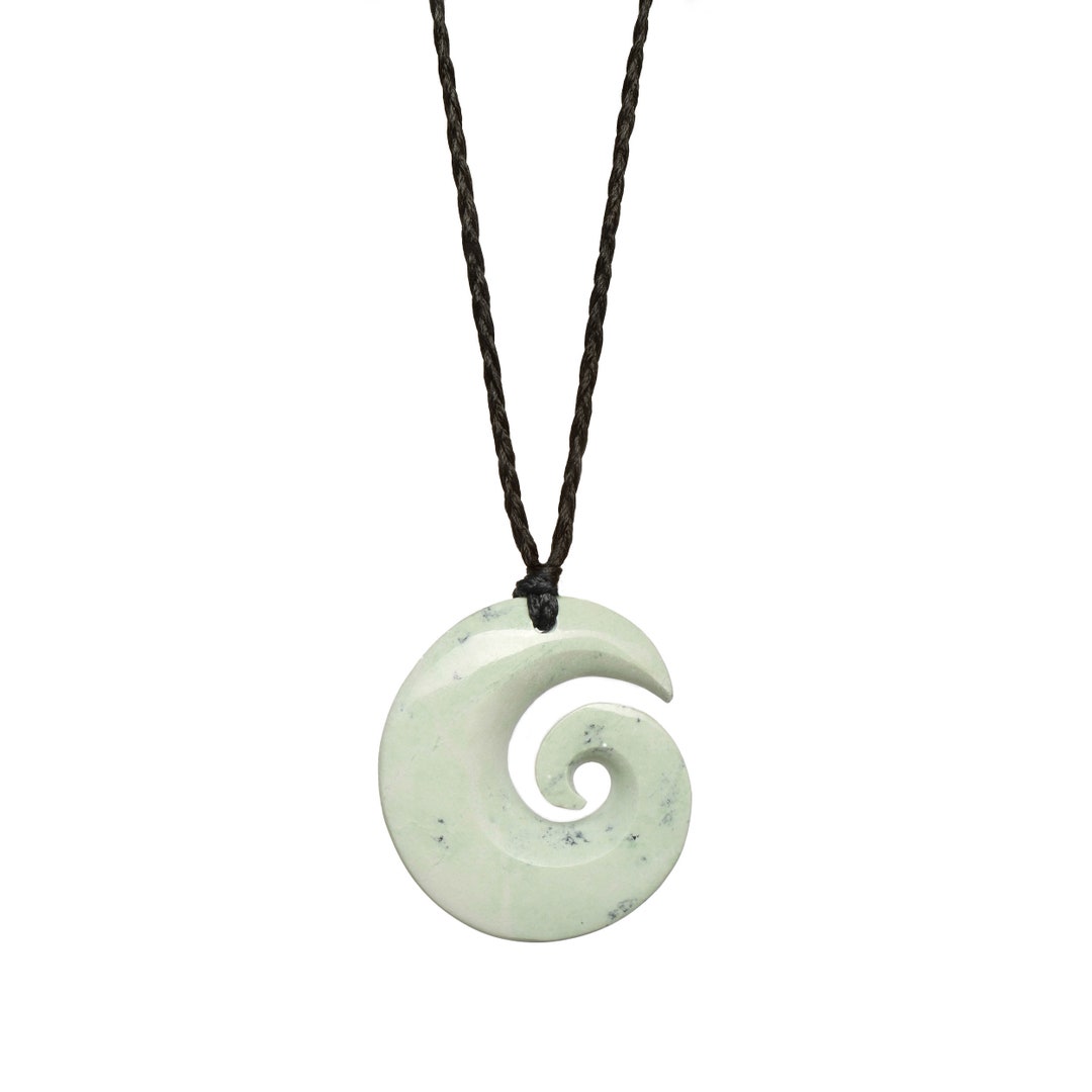Pounamu Koru Necklace New Zealand Greenstone - Etsy