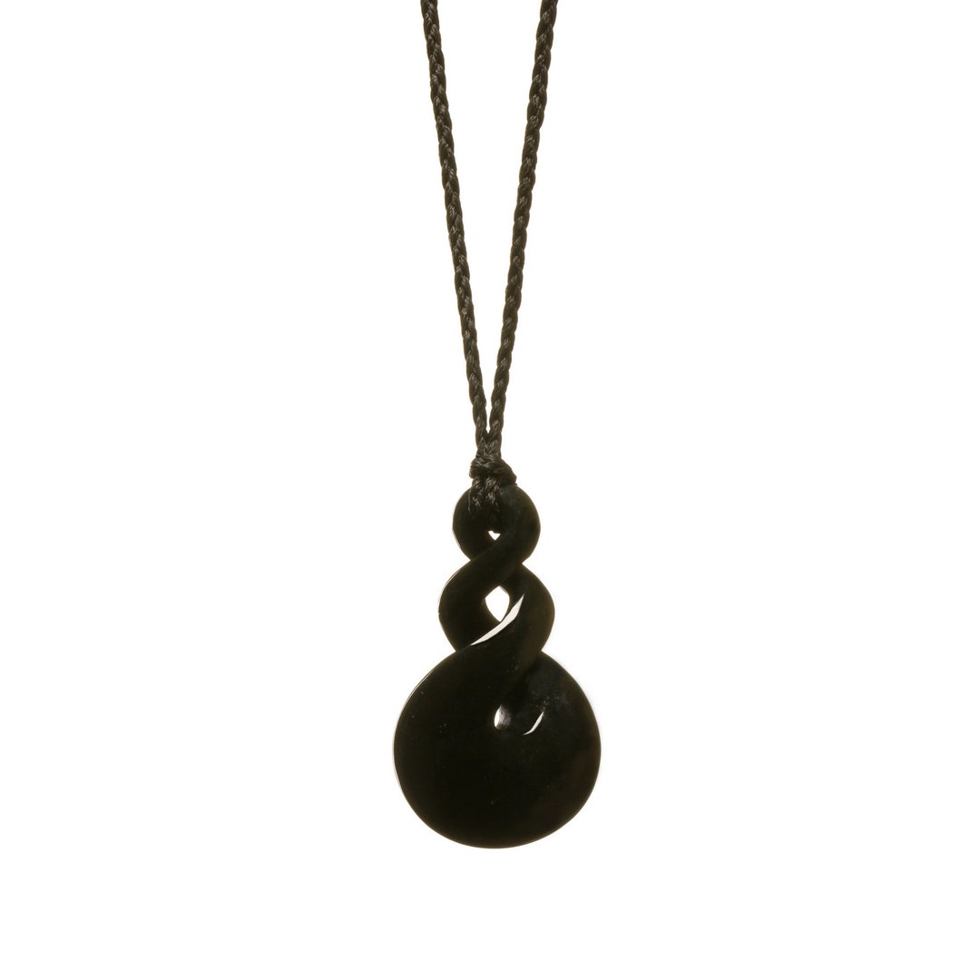 Jade Medium Twist Necklace - Australian Black Jade - Etsy