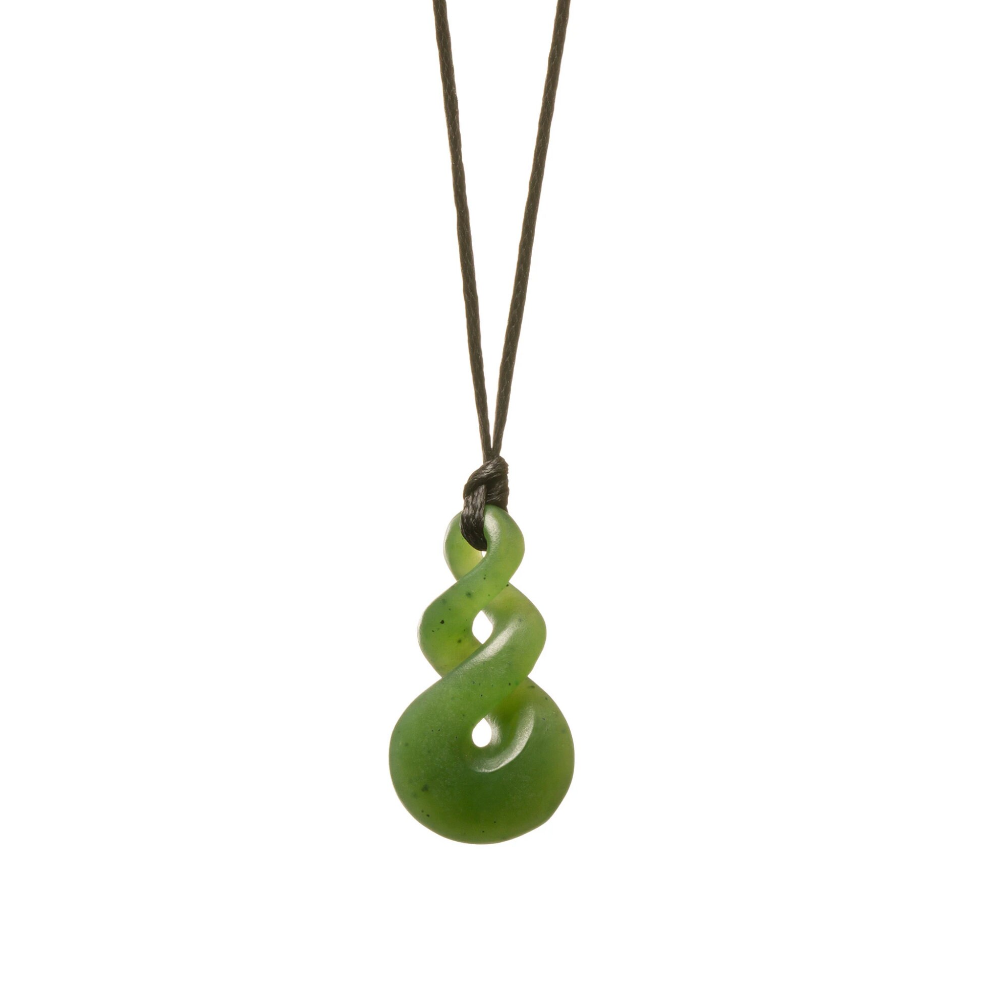 Jade Medium Twist Necklace Matte Finish Canadian Nephrite - Etsy