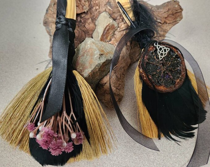 Witch Besom Broom 6 Wall Hanging Handcrafted - Etsy