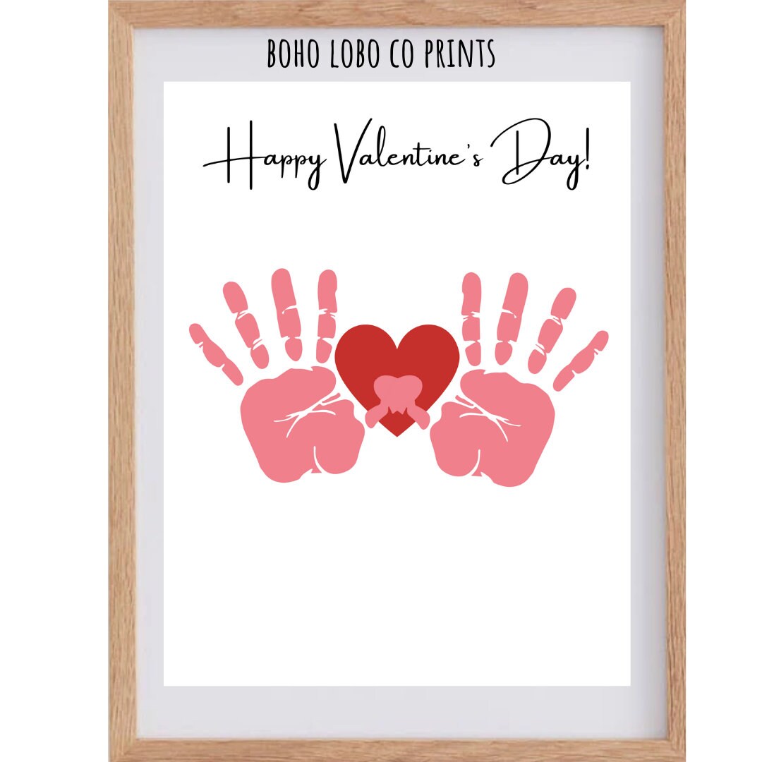 Valentine's Day Handprint Art Activity for All Ages Bundle - Etsy