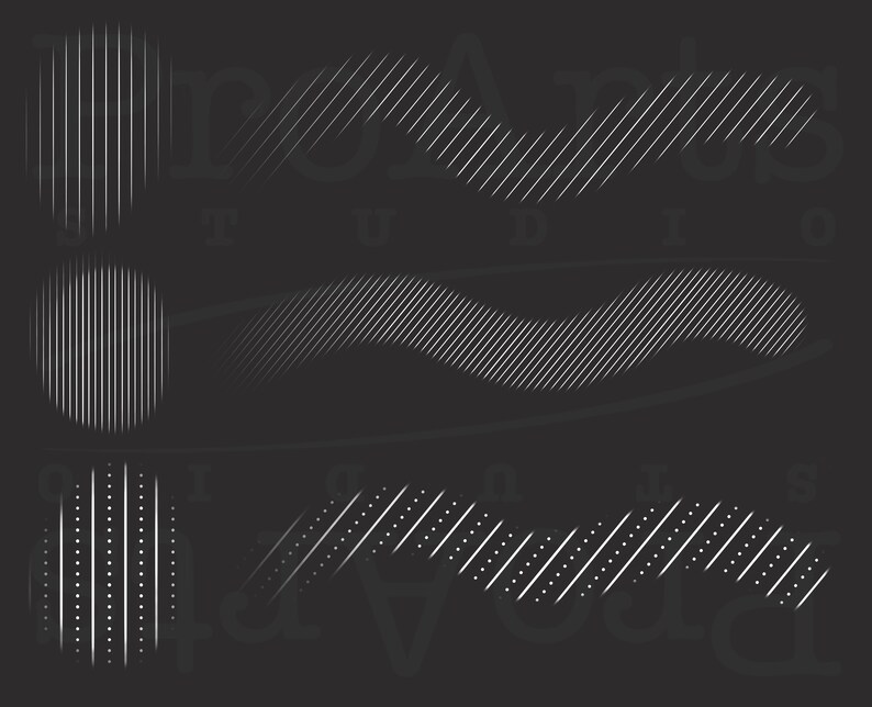 Procreate Brushes Dots and Lines Pattern Dotting Shading Texture Raster ...