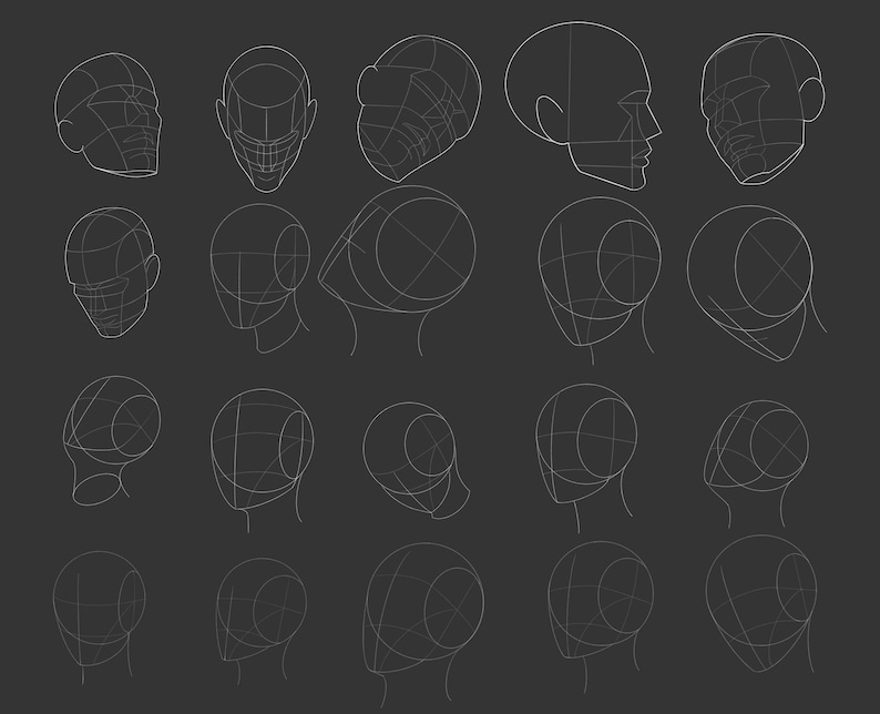 Procreate Portrait Guide Stamps | Procreate Portrait Brushes ...