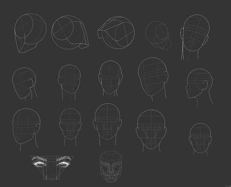 Procreate Portrait Guide Stamps Procreate Portrait Brushes Procreate ...