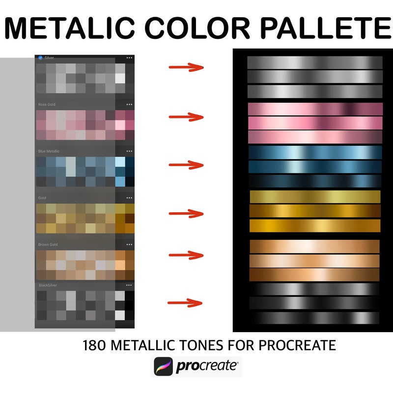 Metallic Colors Procreate - Etsy UK